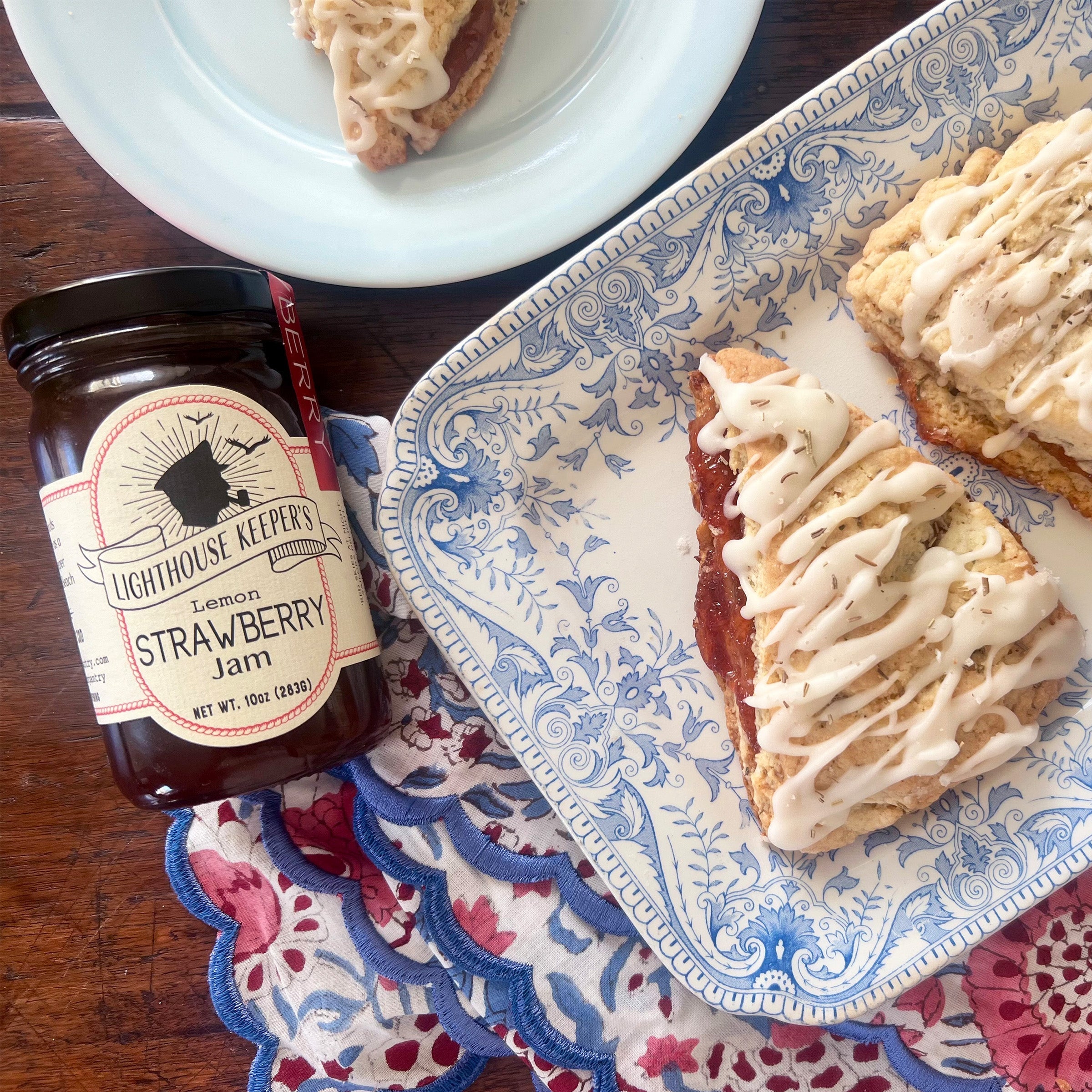 Lemon Strawberry Rosemary Scone – Lighthouse Keeper's Pantry