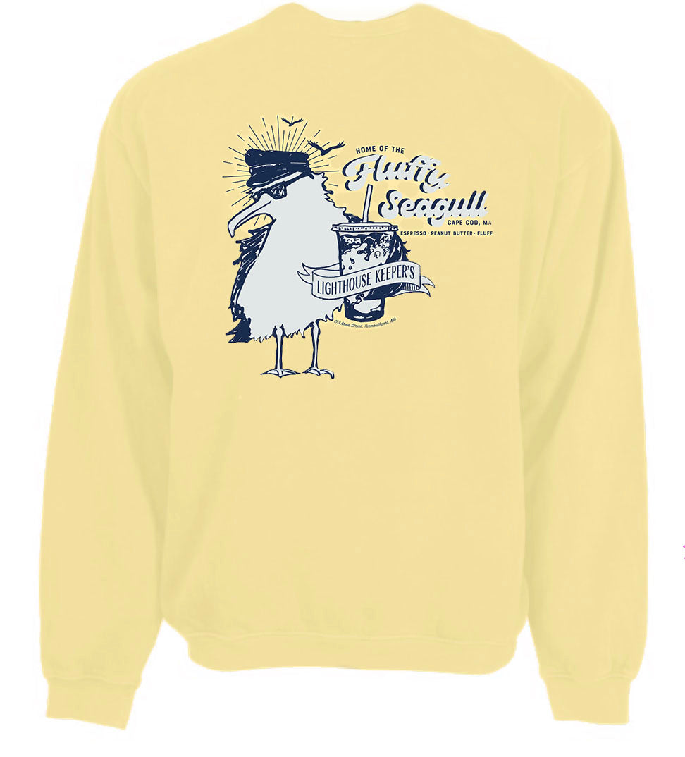 Fluffy Seagull Crewneck Sweatshirt – Lighthouse Keeper's Pantry